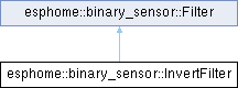 ESPHome: esphome::binary_sensor::InvertFilter Class Reference