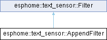 ESPHome: esphome::text_sensor::AppendFilter Class Reference